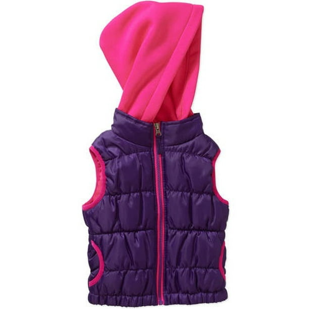 Girls' Solid Puffer Vest - Walmart.com