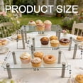 6 Pack Tempered Glass Cake Stands Set: 9", 11", 13" Round & Rectangular ...