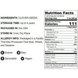 Clover Seeds, 1 Pound — Sproutable, Kosher, Raw, Vegan — by Food to ...