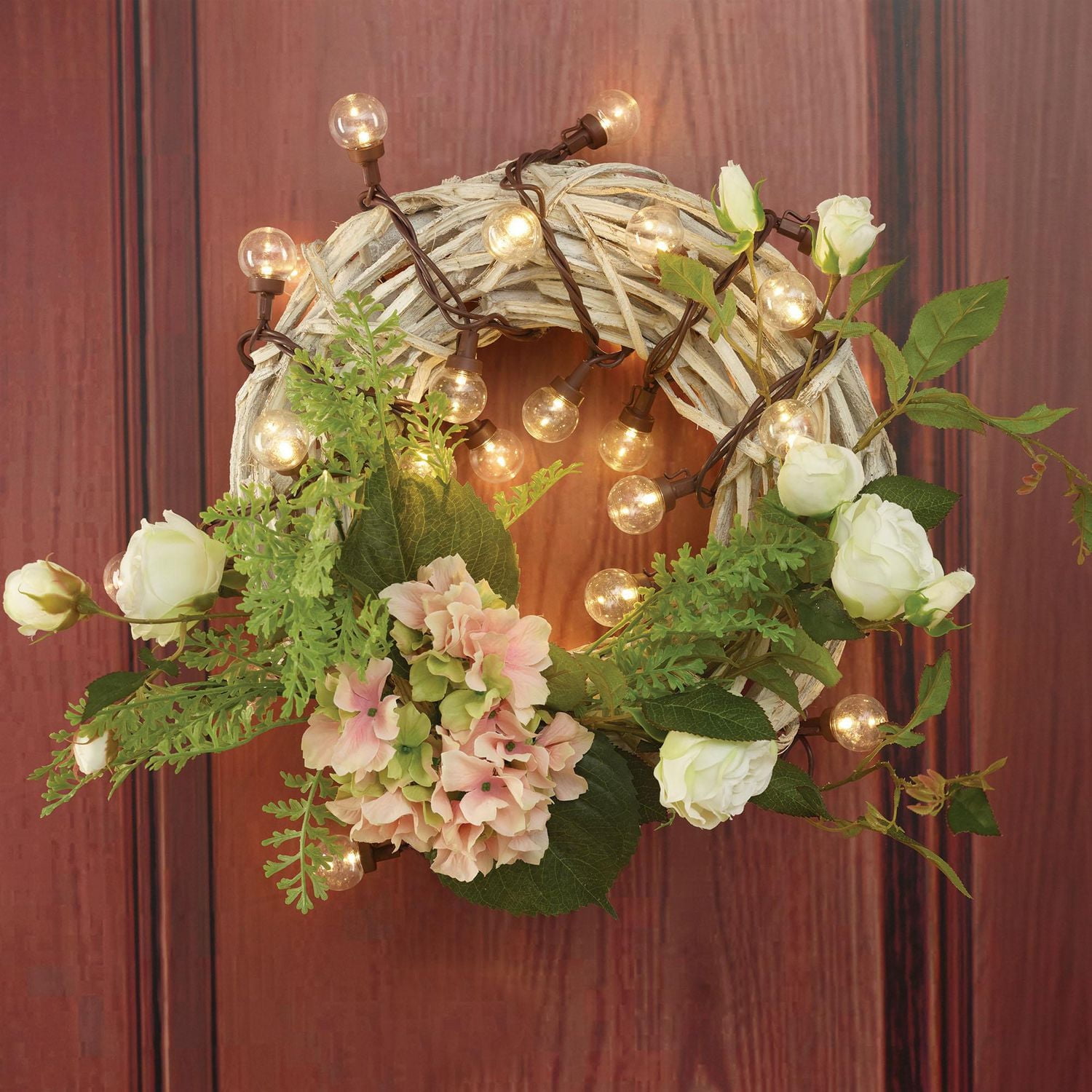 Mainstays 100-count Warm White LED G30 Globe String Lights - Brown Wire ...