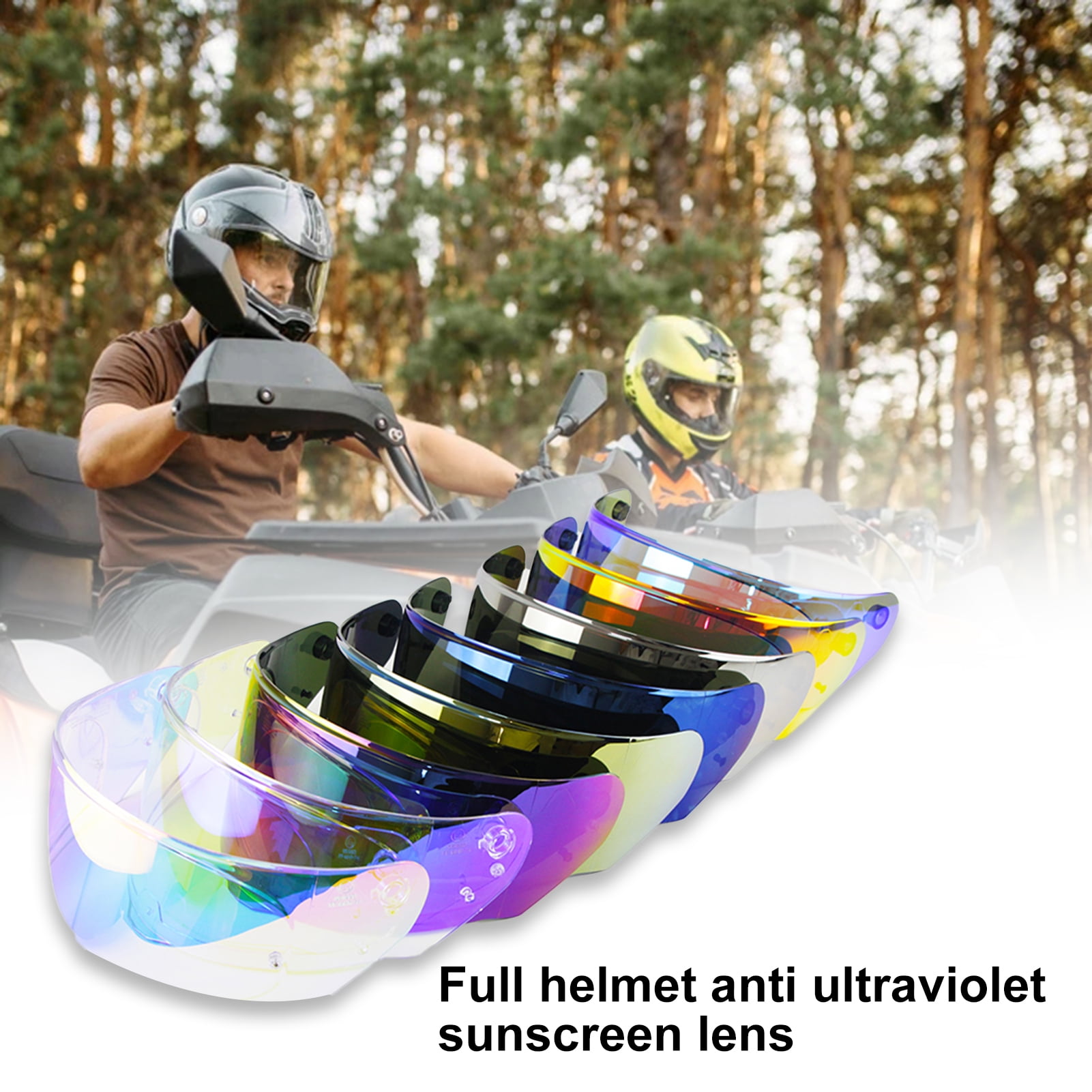 SPRING PARK Helmet Lens Anti-ultraviolet Sun Protection Full Face ...
