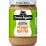 Once Again Organic No Salt Butter Peanut, 16 Oz - Walmart.com