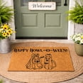 Happy Howl O Ween Doormat, Halloween Dog Costume Porch Mat, Boo Dog ...