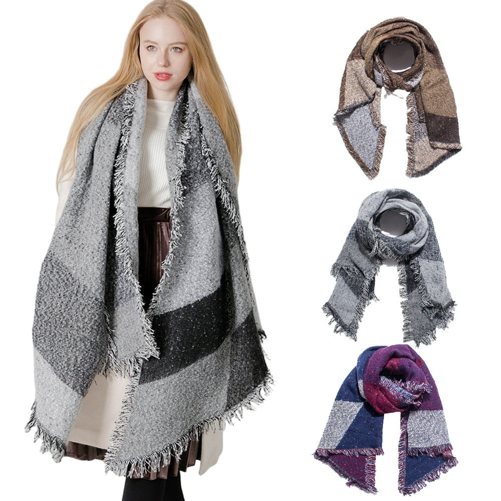 Click here for Generic Women Winter Scarf Long Scarf Plaid Warm S... prices