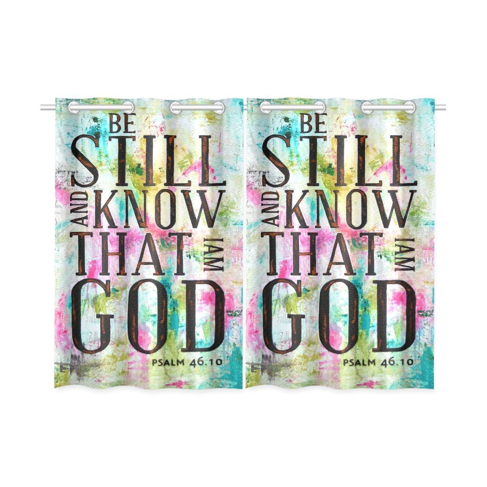 MYPOP Bible Verses Window Curtain Kitchen Curtain 26x39 inches (Two ...