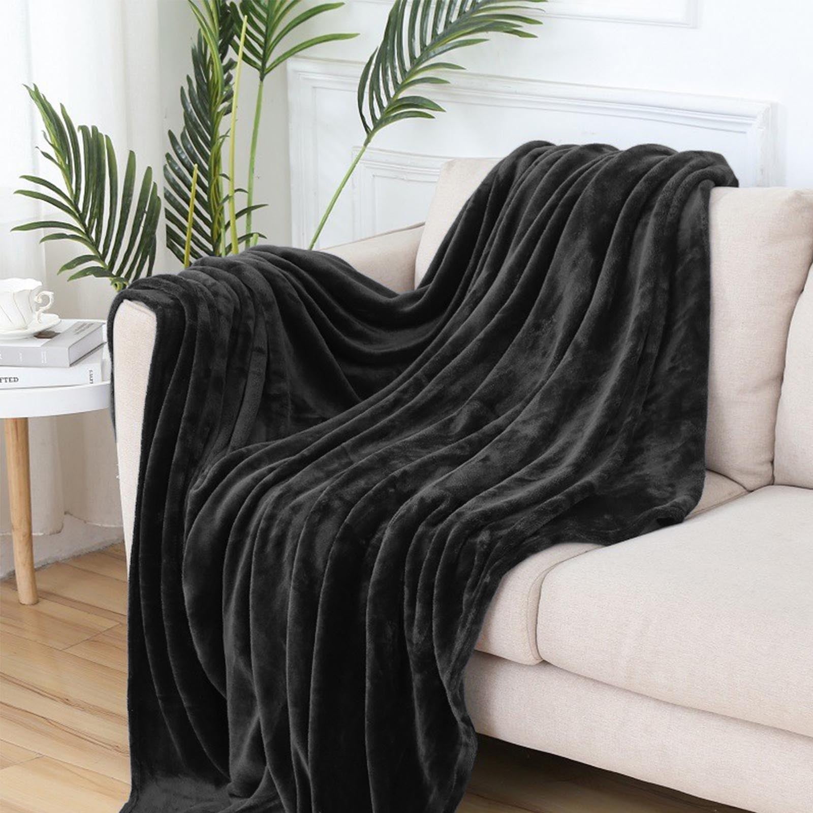 Click here for Yhmxh Solid Color Fleece Blanket Throw - Microfibe... prices