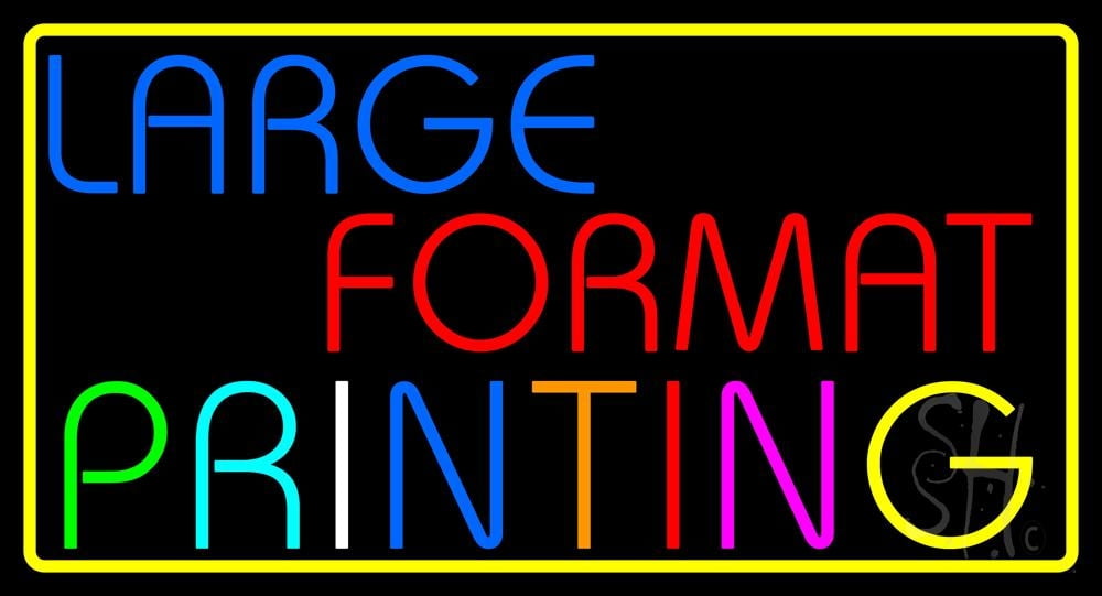 Large Format Printing LED Neon Sign 20 x 37 - inches, Clear Edge Cut ...