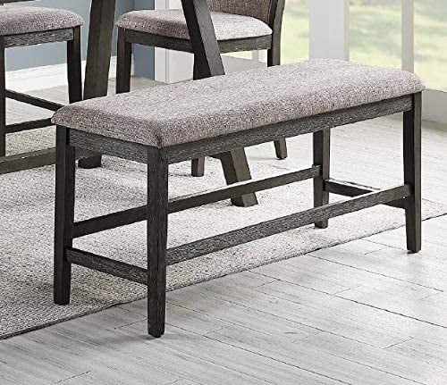 Modern Counter Height Bench with Plush Upholstered Seat Cushion and ...