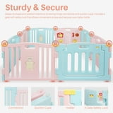 KidZone Baby Playpen, 8 Panel Safety Gate, Toddler Indoor Activity ...