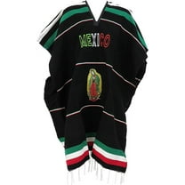 Authentic Mexico Flag Eagle Sarape Poncho - Unisex Adult One Size ...