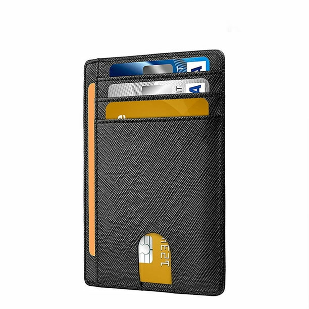 Yoursfs Men's Simple Ultra Thin Minimalism Front Pocket Wallet RFID ...