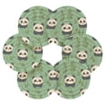 Cartoon Cute Panda Drink Coasters with Holder Absorbent Coaster for ...