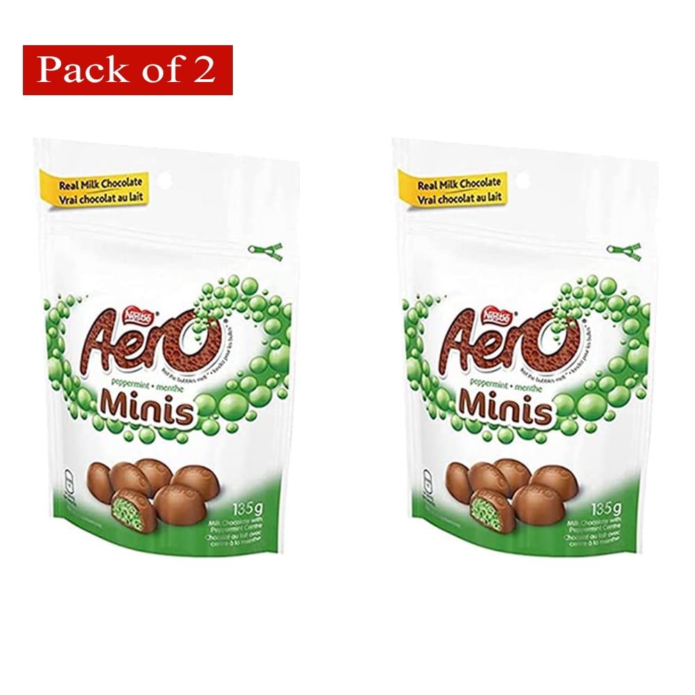Aero Peppermint Bubbles, 135G Pouch (Pack of 2) by Nestle - Walmart.com