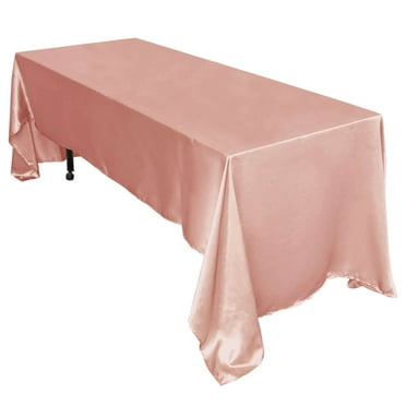 "Efavormart 90x132"" White Polyester Tablecloth Fabric for Wedding ...