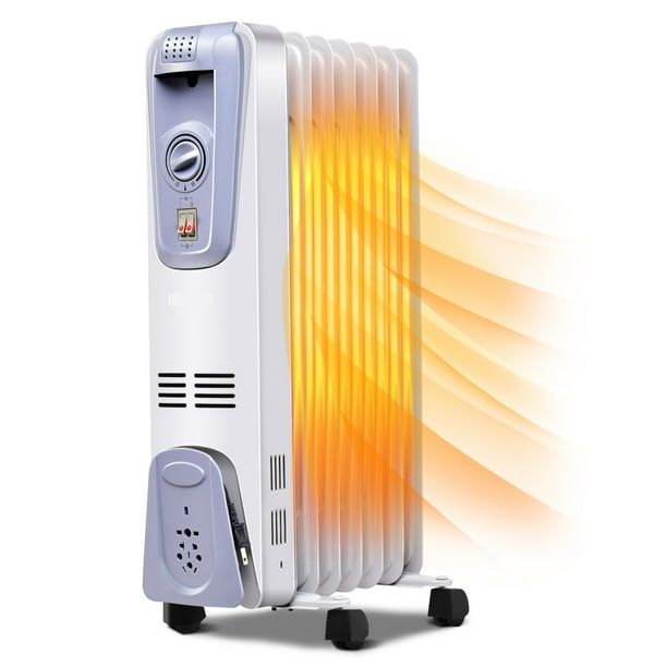 Gymax 1500W Oil Filled Space Heater Radiator w/ Adjustable Thermostat ...