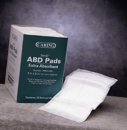Medline PRM21454 Caring Sterile Abdominal Pads, 8"X10", Sterile, Latex ...