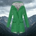 Byworldtasic Women's Jacket Casual Mid-Length Waterproof Drawstring ...