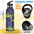 600ML Stainless Steel Insulated Cup Sports Water Bottle Portable ...