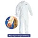 KleenGuard* A40 Breathable Back Coverall with Thumb Hole, White/Blue ...