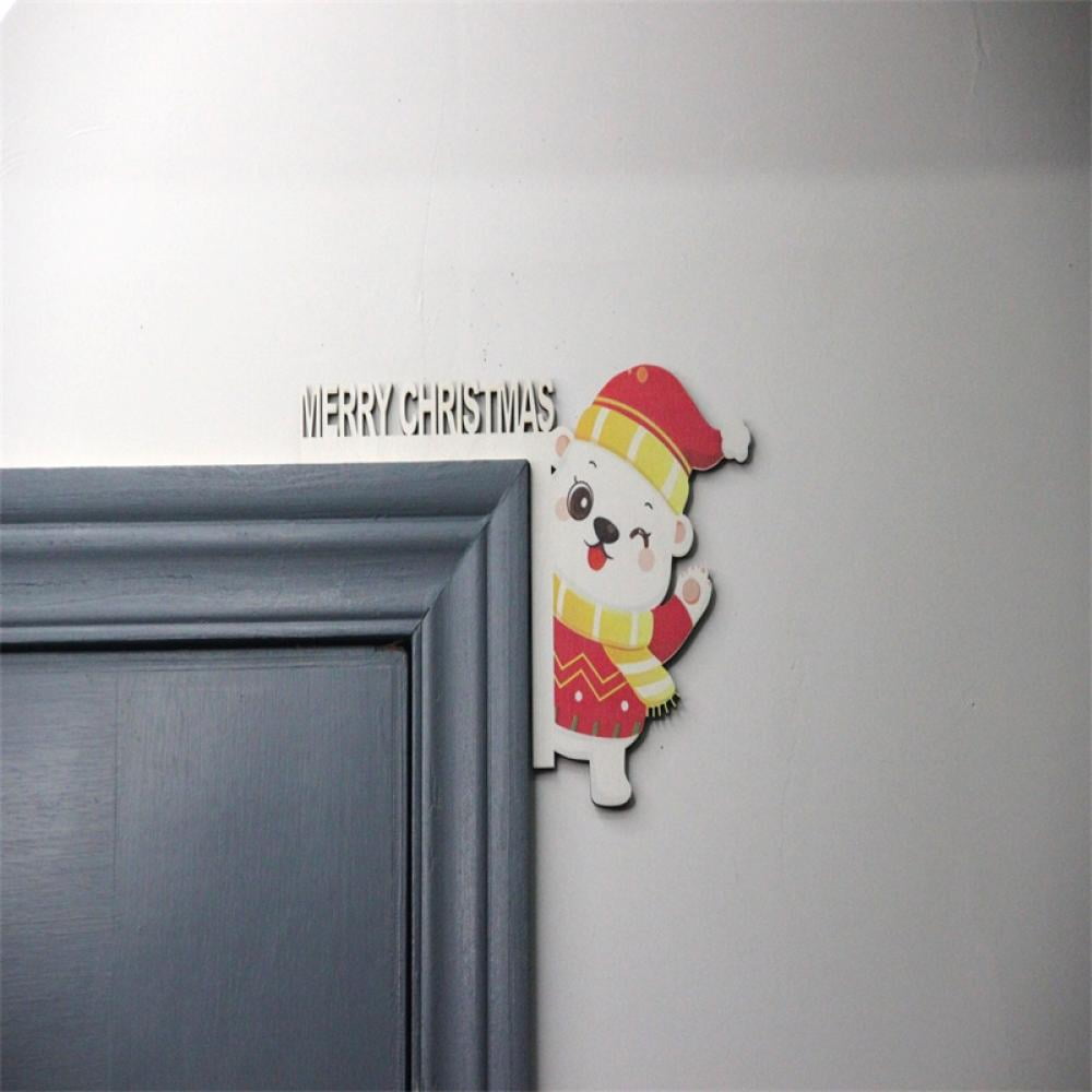 Christmas Corner Decor, Merry Christmas Santa Claus Decor Sign Wood ...