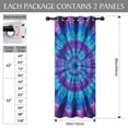 Blue and Purple Tie Dye Pattern Blackout Curtains,Triple Weaved Fabric ...