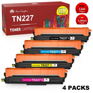 TN-227 High Yield Toner Cartridge 5-Pack Compatible for Brother TN227 ...