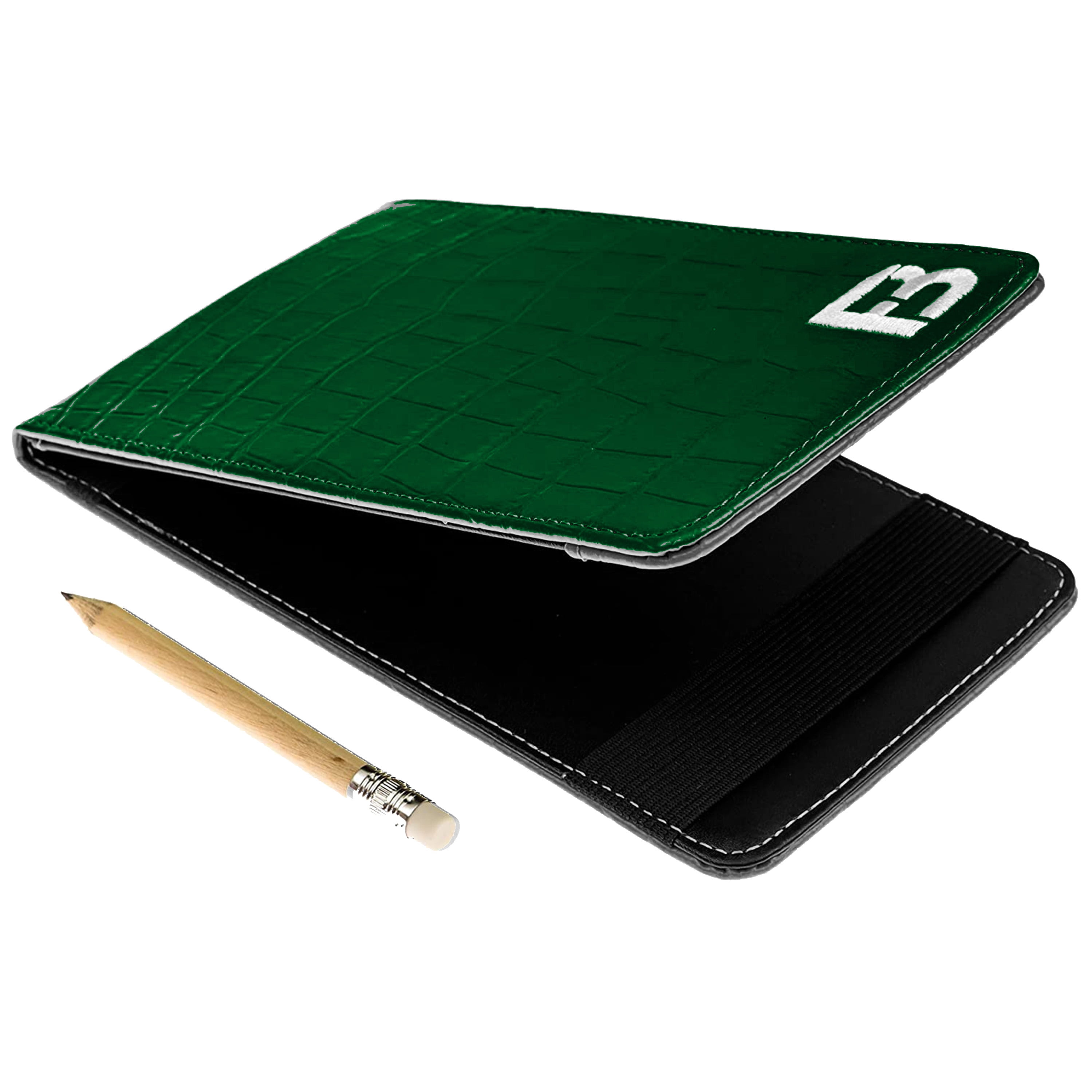 FB FUZZYBUNKERS Quality Leather Golf Scorecard Holder - Yardage Book ...