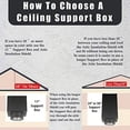 11" Tall Square Ceiling Support Box for 6" Diameter 304 Stainless Steel ...