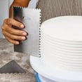 Stainless Steel Cake Scraper Cream Icing Comb Smoother Irregular Teeth ...