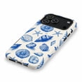 Blue Seashell Tough Case for Apple iPhone Models, Dual-Layer ...