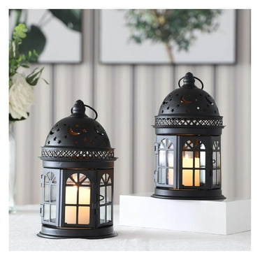 Upgrade Decorative Candle Lantern with LED Flickering Flameless Candle ...