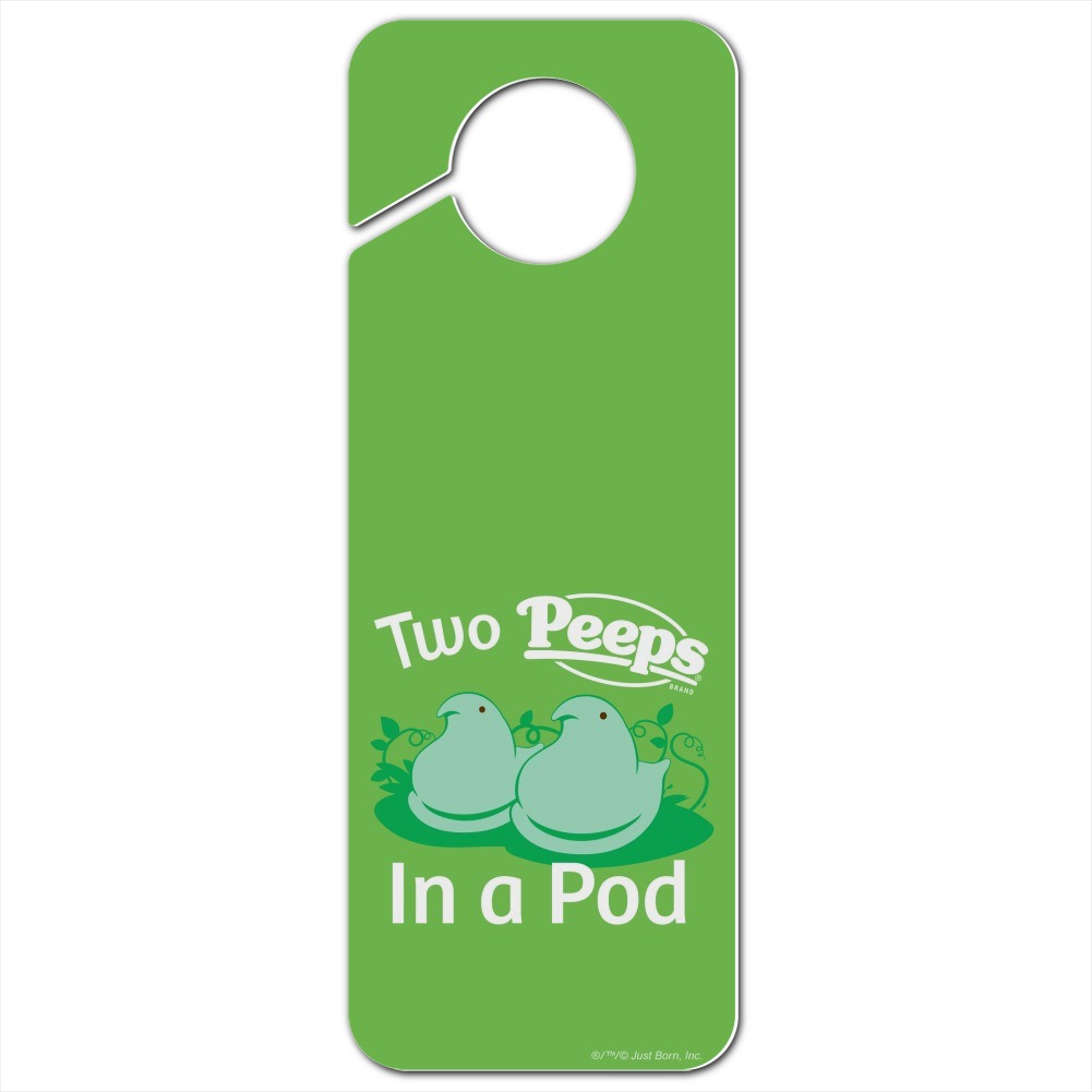 Two Peeps In a Pod Plastic Door Knob Hanger Sign - Walmart.com