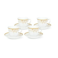 Crystalia Small Turkish Tea Set, Clear Glass Cups with Handle, 6 Cups&6 ...