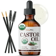 Castor Oil, Organic. 2 oz Dropper Bottle. Natural Hair Treatment Oil ...