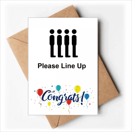 Please Line UP Black Symbol Wedding Cards Congratulations Greeting ...