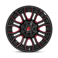 Fuel 1PC Aluminum Rim D712 RAGE 20X10in Gloss Black Red Tinted Clear ...