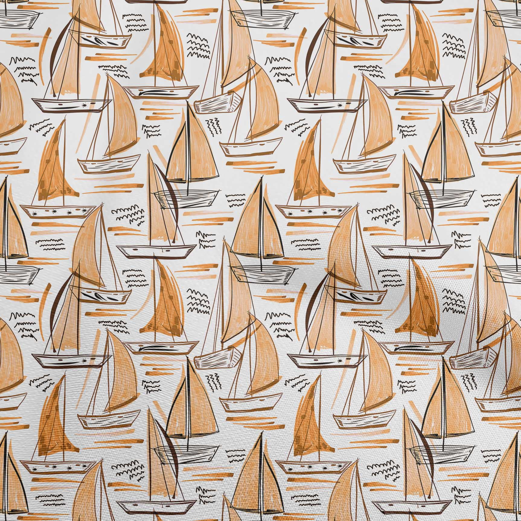oneOone Silk Tabby Dark Peach Fabric Beach Boat Fabric For Sewing ...