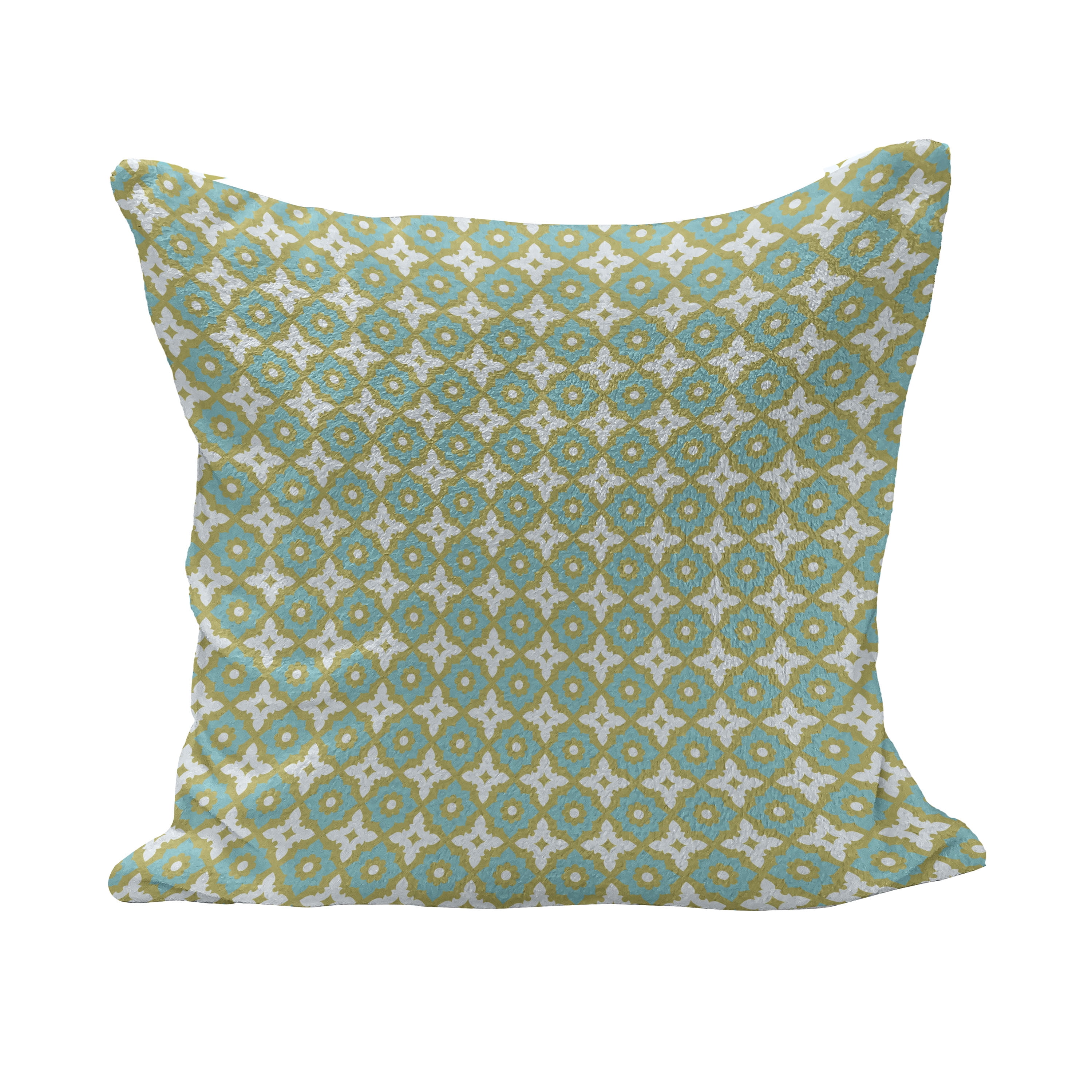 Floral Fluffy Throw Pillow Cushion Cover, Floral Shaped Pastel Toned ...