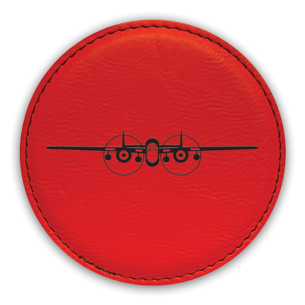 P-61 Black Widow Coaster Laser Engraved Leatherette - Round Coasters ...