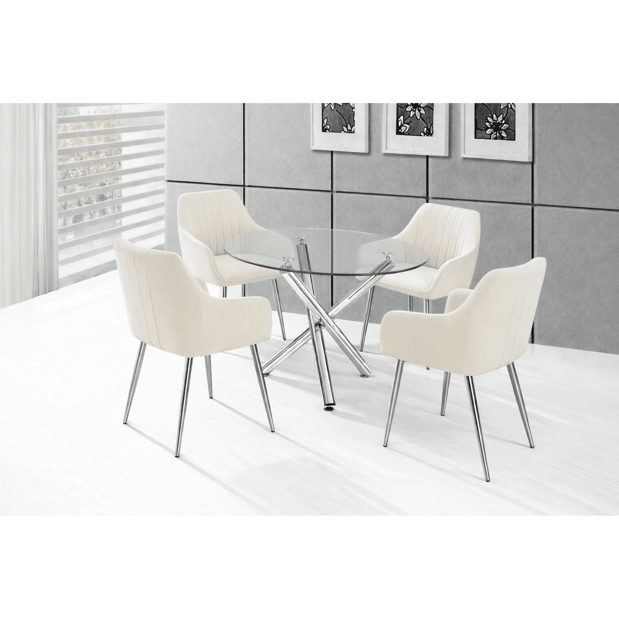 Click here for K-Living 5pcs Dining Set (1 Table And 4 Chairs) prices