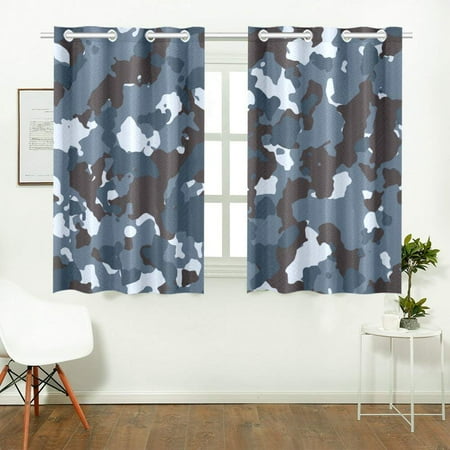RYLABLUE Military Camo Camouflage Pattern Print Window Treatment Panel ...
