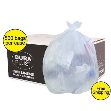 DuraPlus® Garbage Bags Extra Strength, White 20x22 500pc/case, Made in ...
