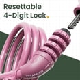 Titanker, Cable Bicycle Lock, 4' Pink, Resettable 4-Digit - Walmart.com