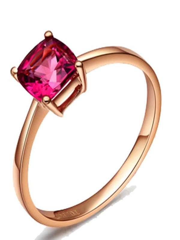 1 Carat Ruby Solitaire Gemstone Engagement Ring in Rose Gold - Walmart.com