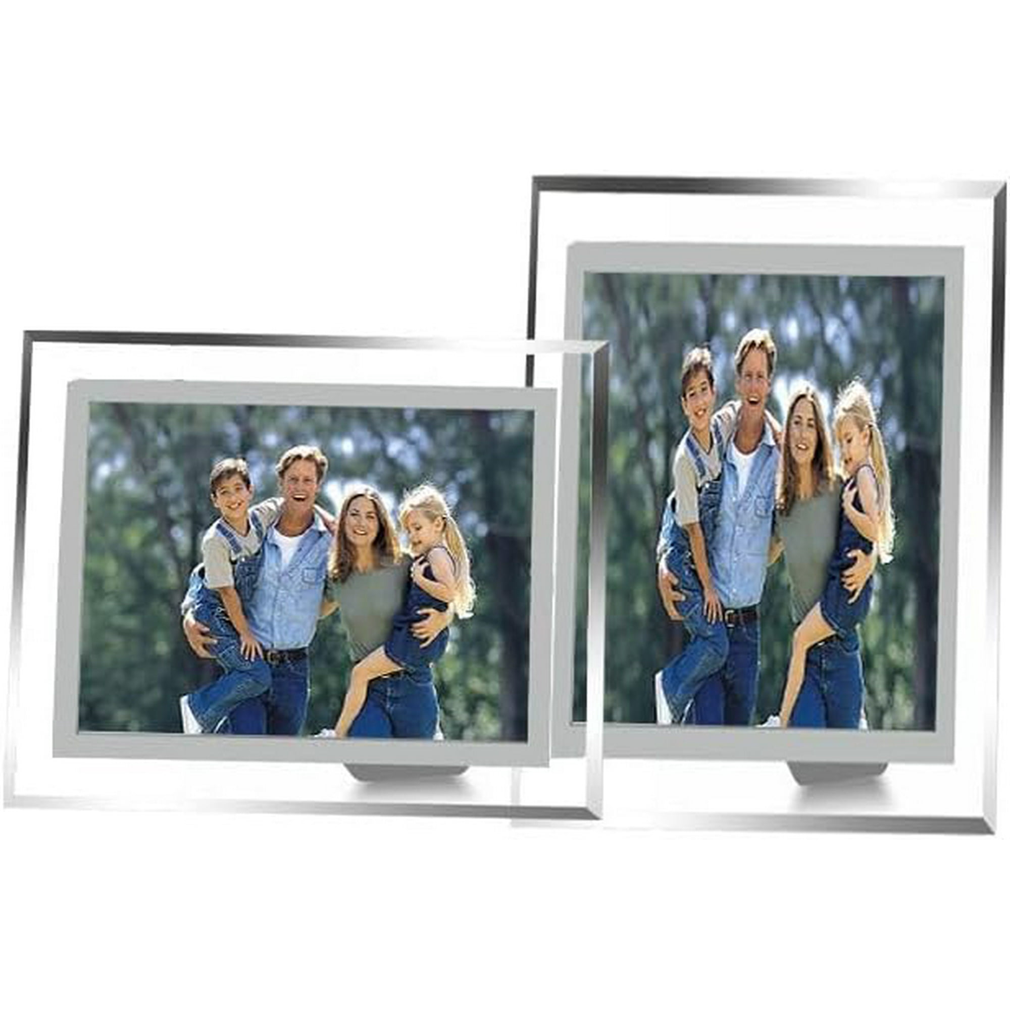 Click here for Starrism 5x7 Glass Picture Frame Set Of 2 silver/G... prices