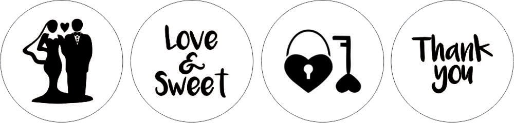 Darling Souvenir Pack of 190 Pcs Wedding Theme Stickers chocolate ...