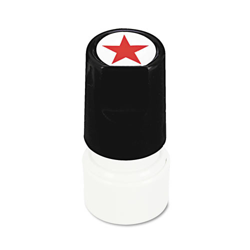 Pre-Inked/Re-Inkable STAR Round Message Stamp - Red - Walmart.com