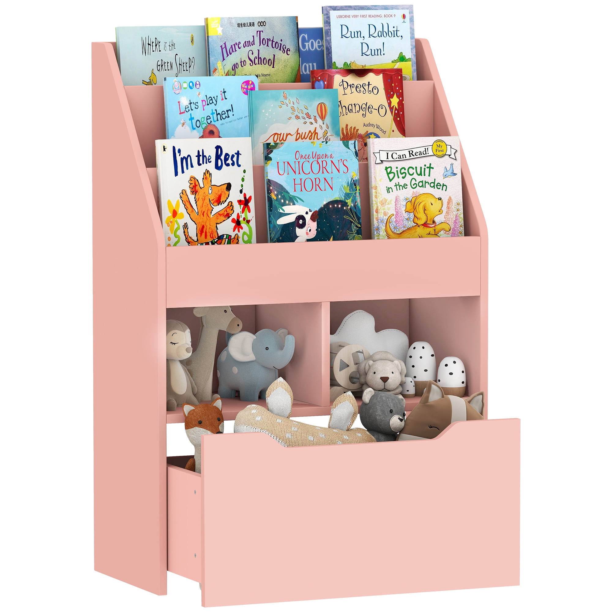Click here for Homcom Kids Bookcase With Storage Drawer For Books... prices