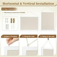 2-Pack Double-Sided Cork Board with Linen, 16" x 12" Hanging Wood ...