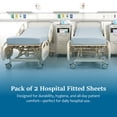 2 Pack Hospital Bed Fitted Sheets 36" x 80" x 12" Deep – 100% Egyptian ...